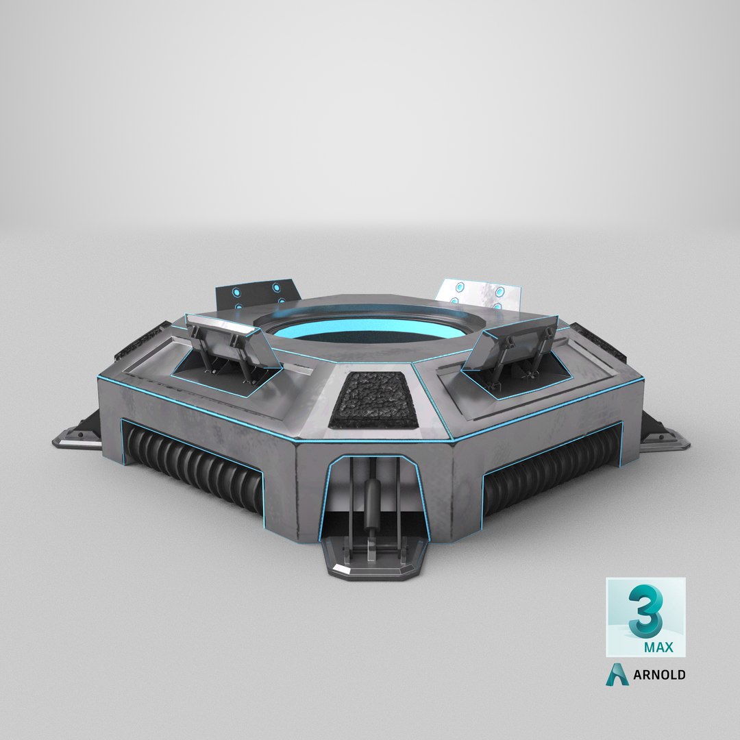 Sci-fi teleporter platform model - TurboSquid 1661232