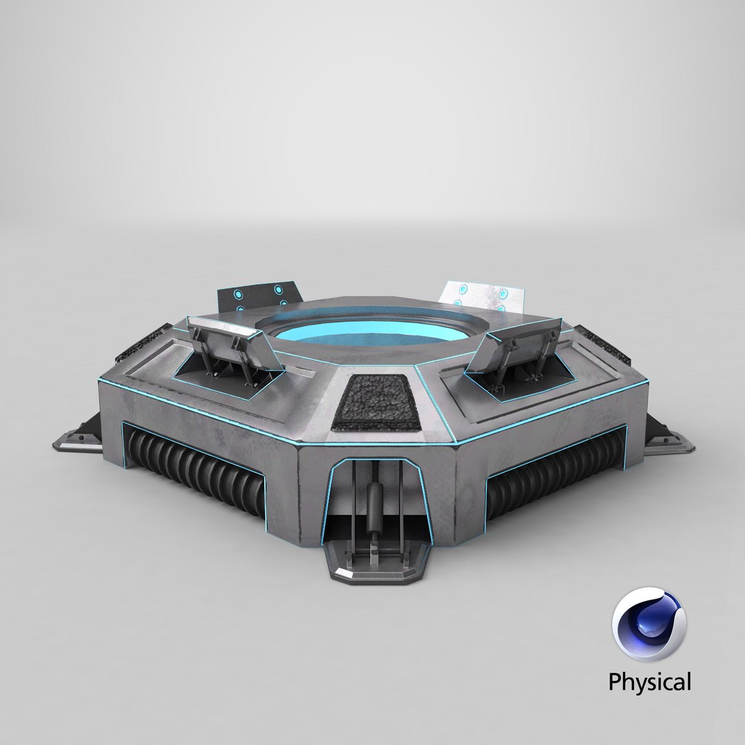 Sci-fi teleporter platform model - TurboSquid 1661232