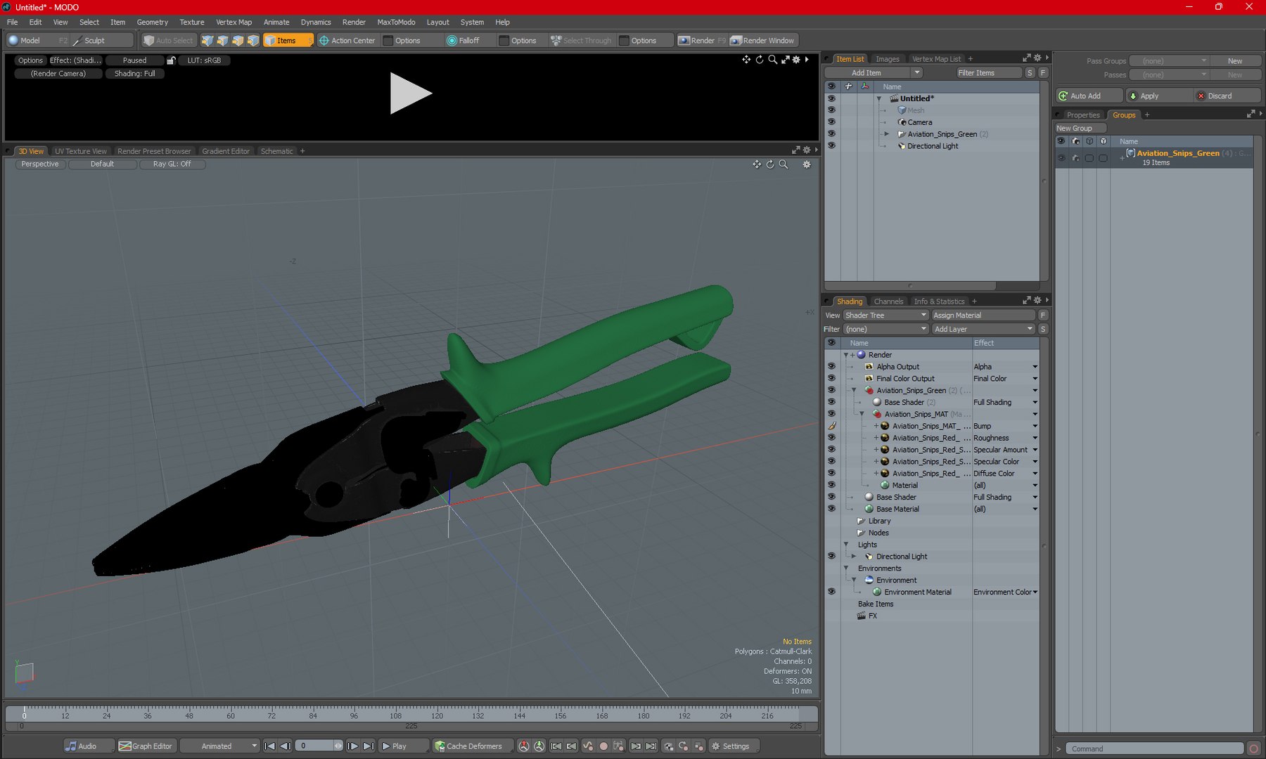 Aviation Snips Green Model - TurboSquid 2236738
