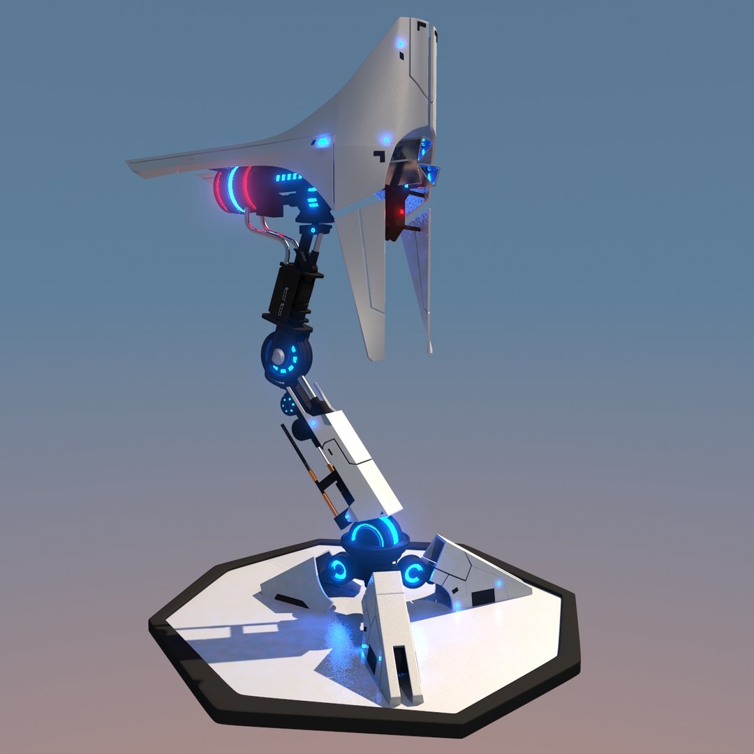 3d Futuristic Turret Tower Model