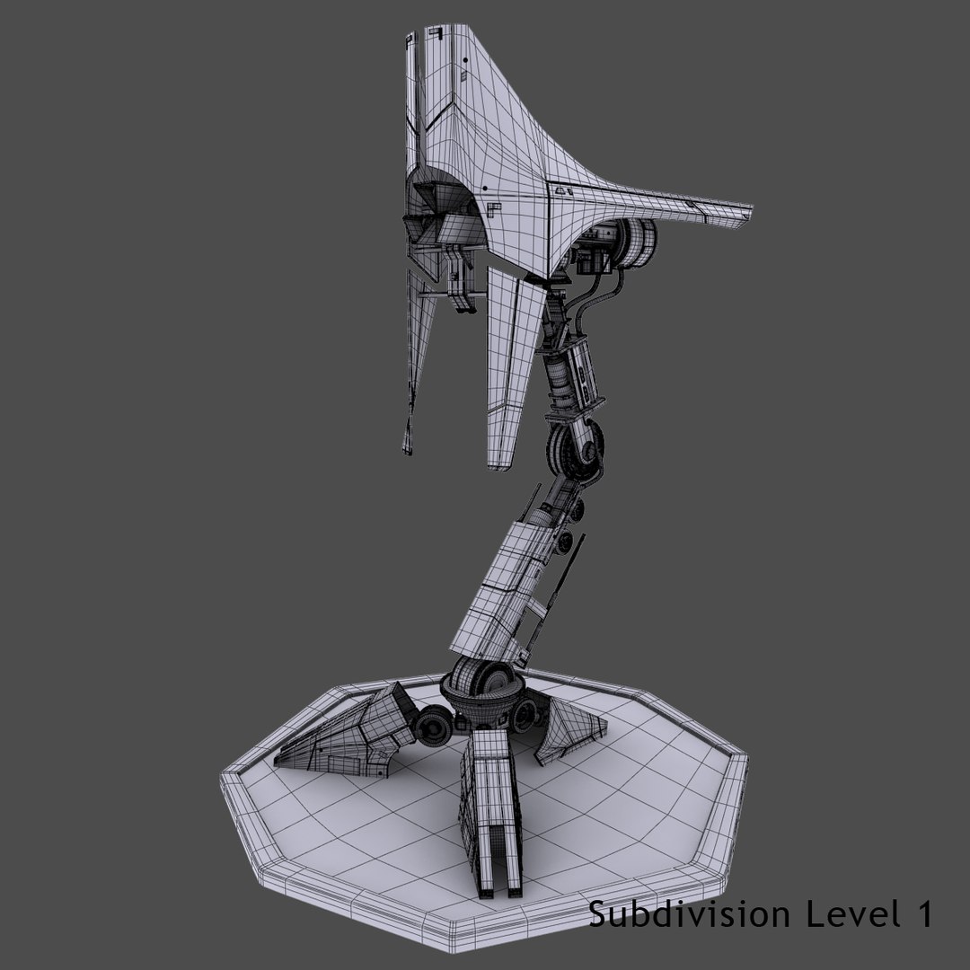 3d Futuristic Turret Tower Model