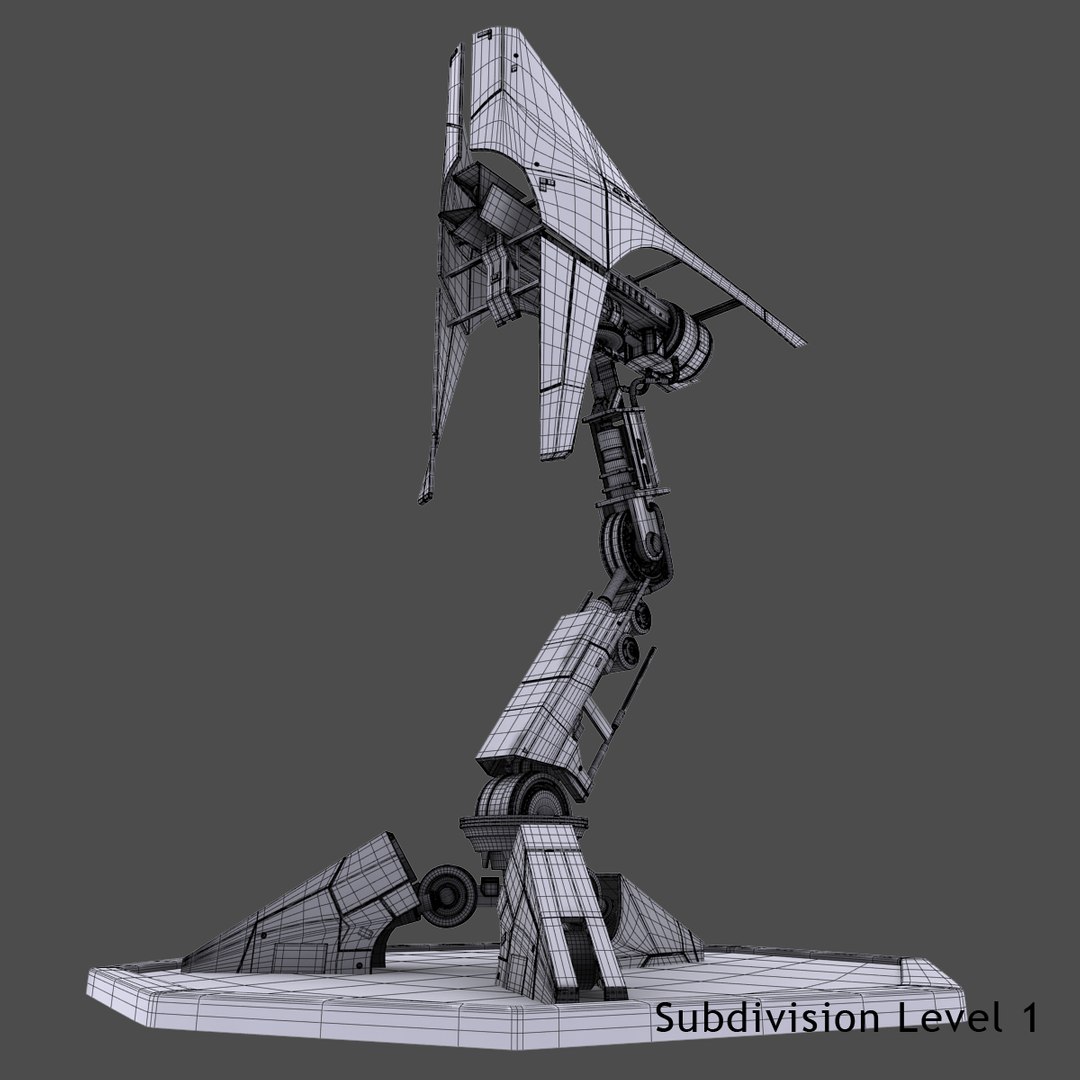 3d Futuristic Turret Tower Model