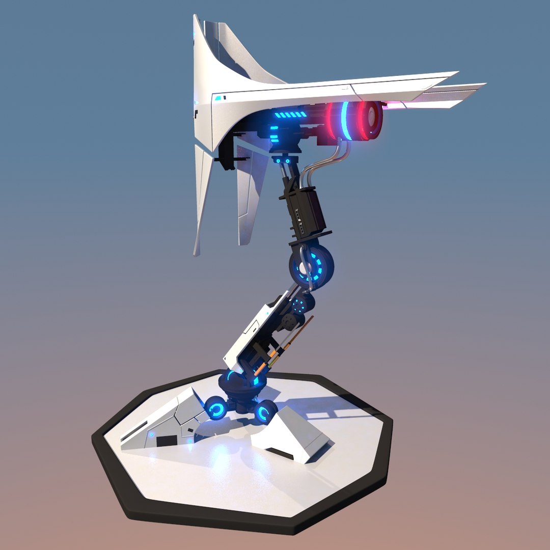 3d Futuristic Turret Tower Model