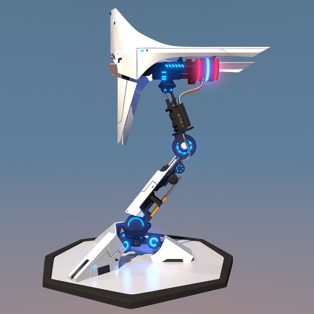 3d Futuristic Turret Tower Model
