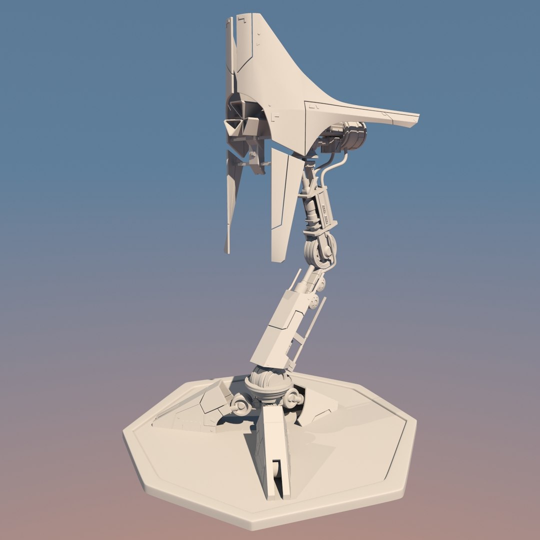 3d Futuristic Turret Tower Model