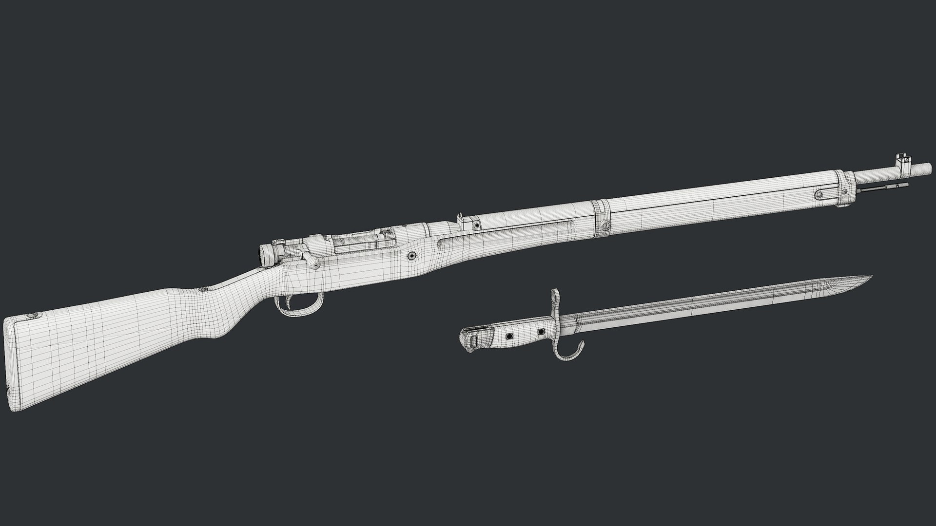 Arisaka Type99 Bolt-action Rifle Model - TurboSquid 2423525