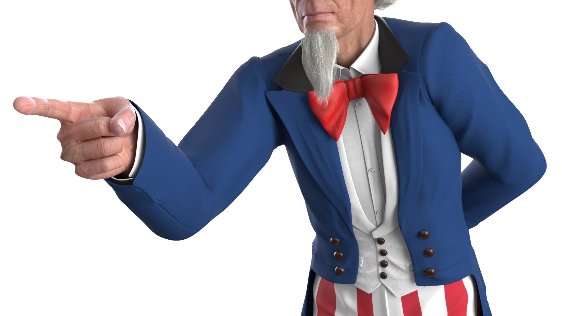 Uncle Sam Pointing Pose 3D Model - TurboSquid 2413770