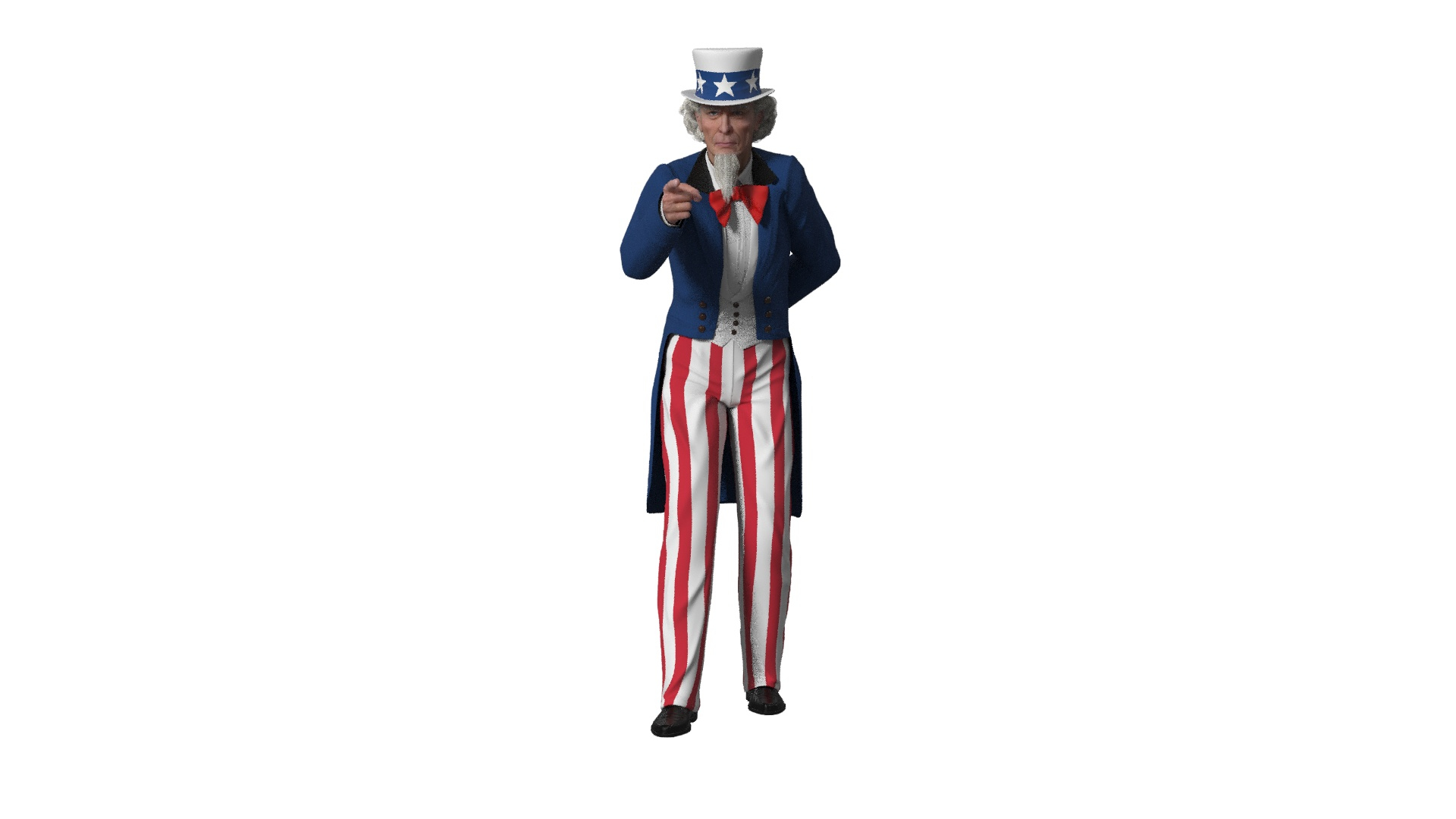 Uncle Sam Pointing Pose 3D Model - TurboSquid 2413770