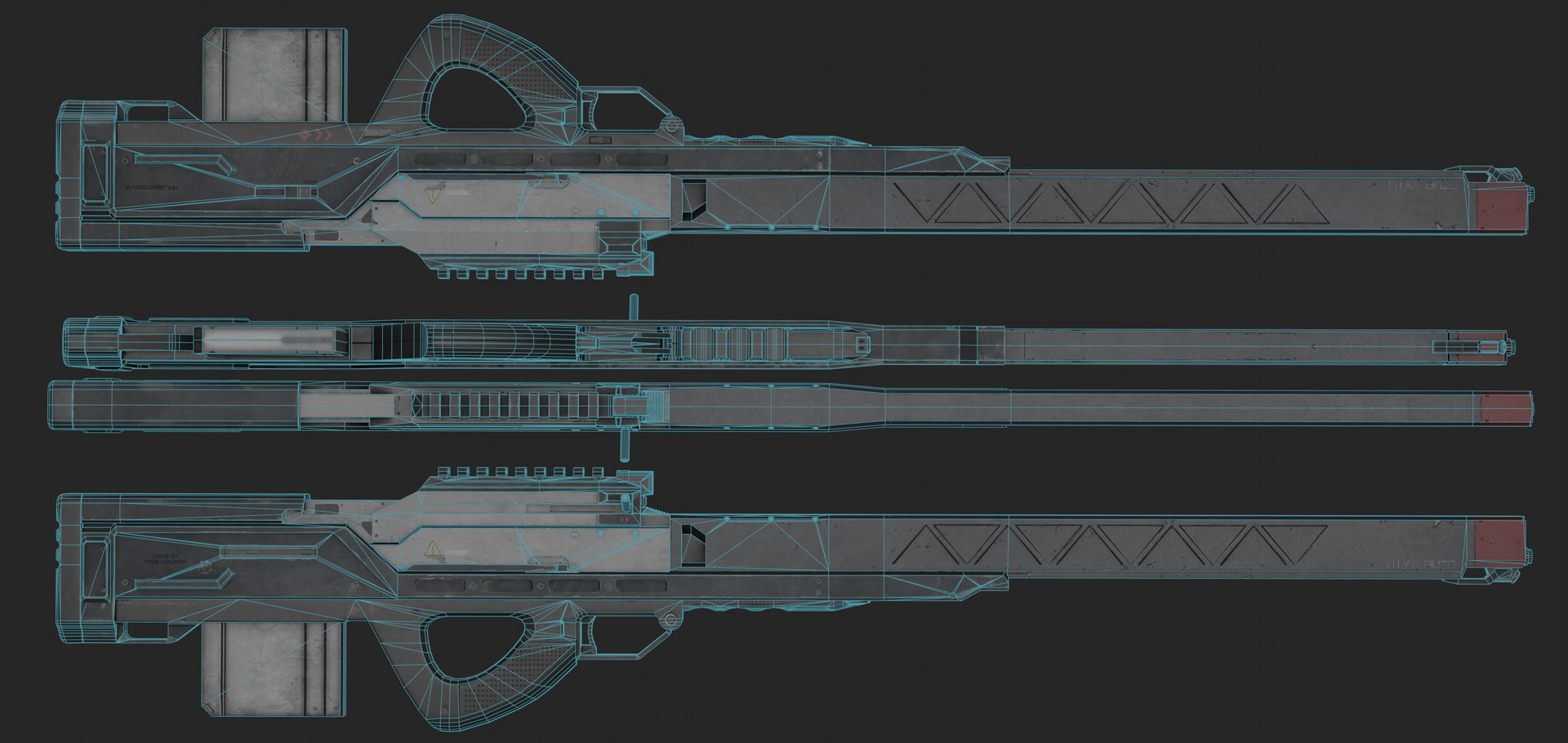 Sci-Fi Bullpup Rifle 3D Model - TurboSquid 1983674