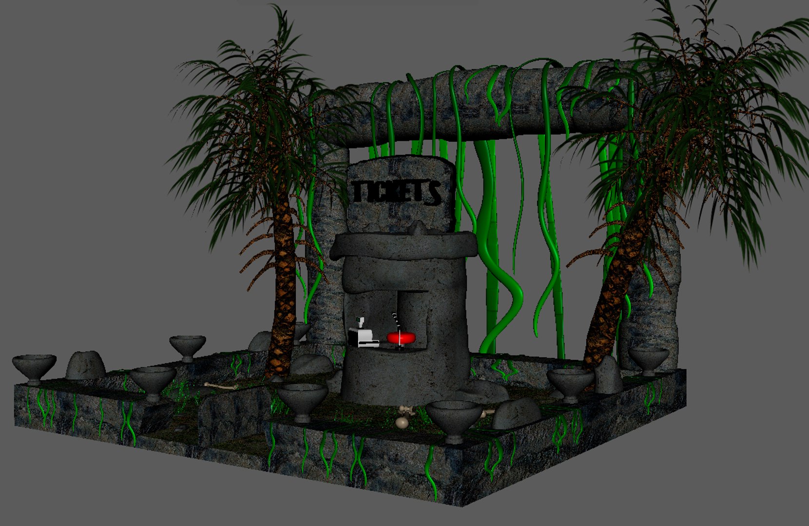 3d Roller Coaster Ticket Model