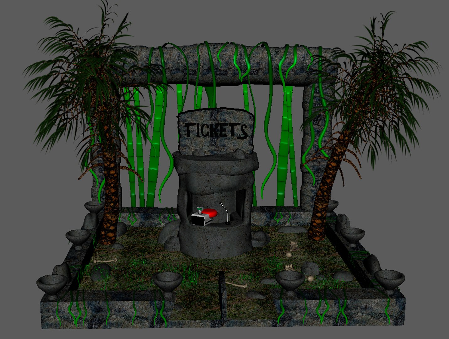 3d Roller Coaster Ticket Model