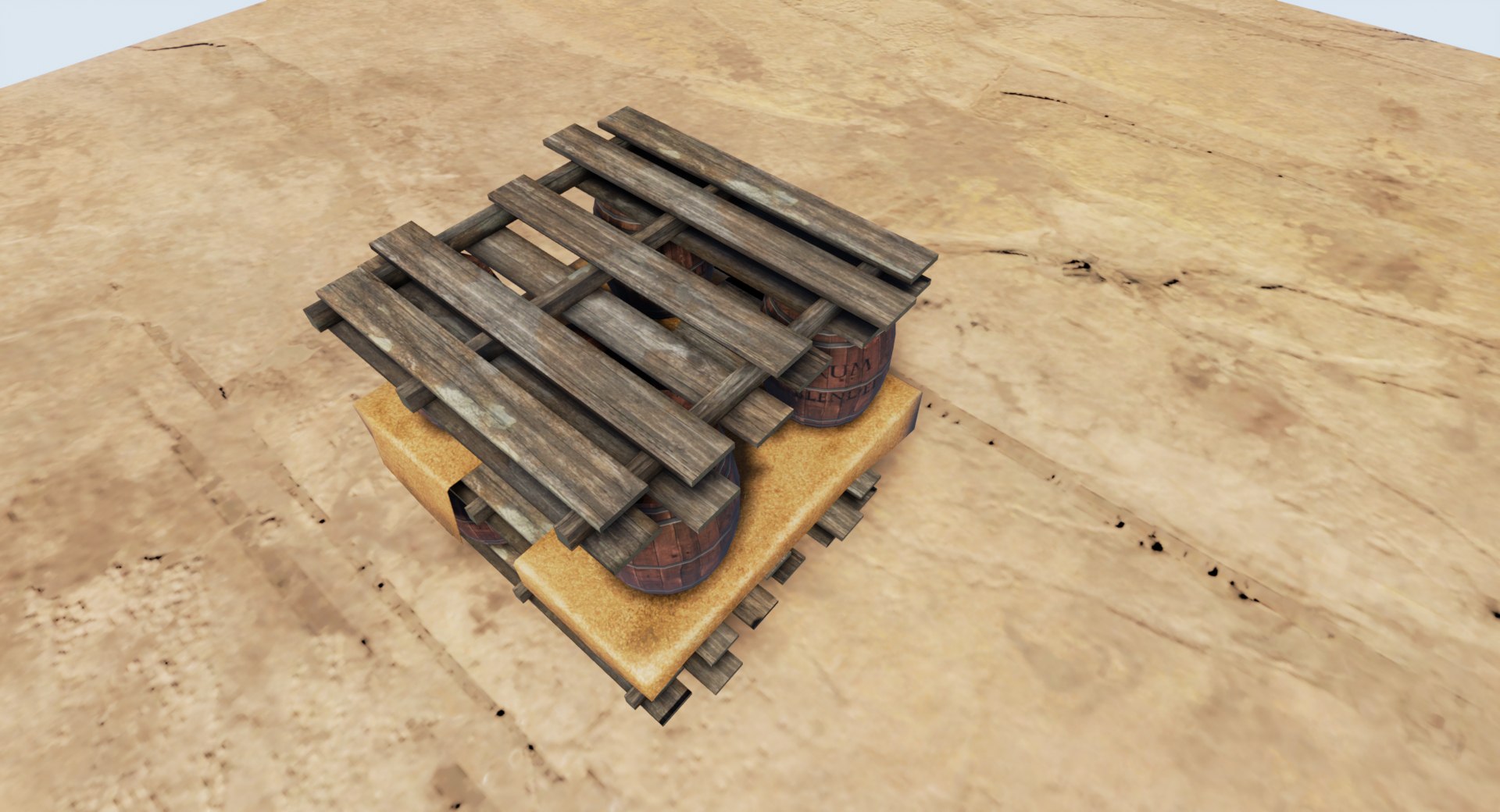 3d cargo shipping model