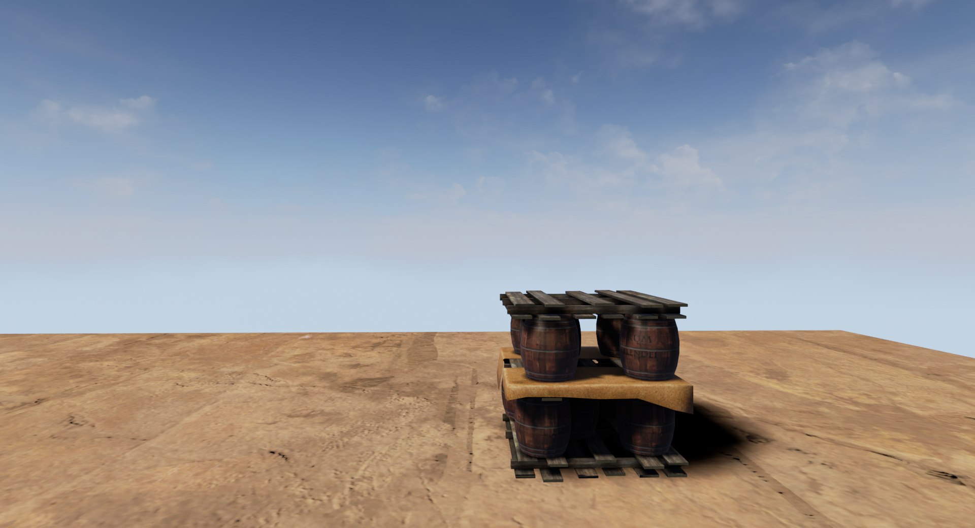 3d cargo shipping model