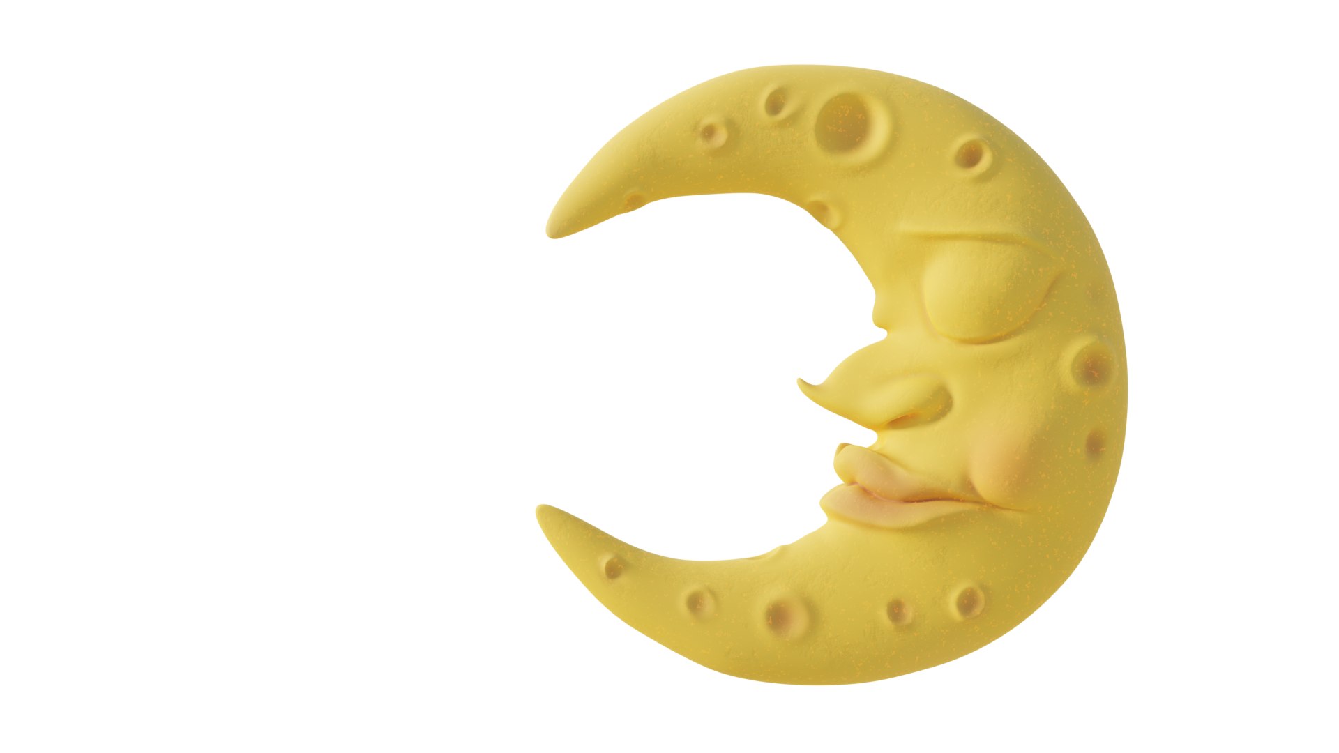 3D Stylized Cartoon Sculped High Poly Moon - TurboSquid 2351687