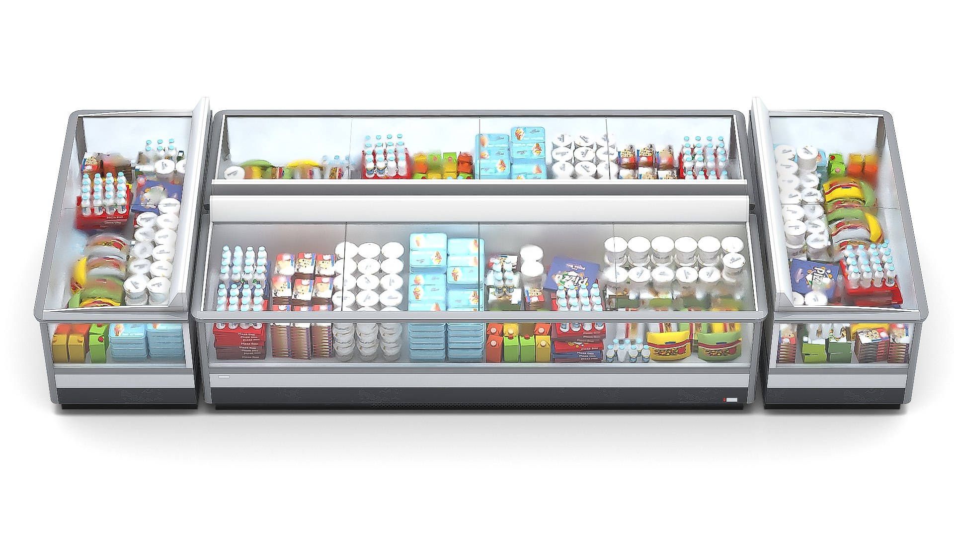 3D Set Of Refrigerated Display Cases Model - TurboSquid 1786400
