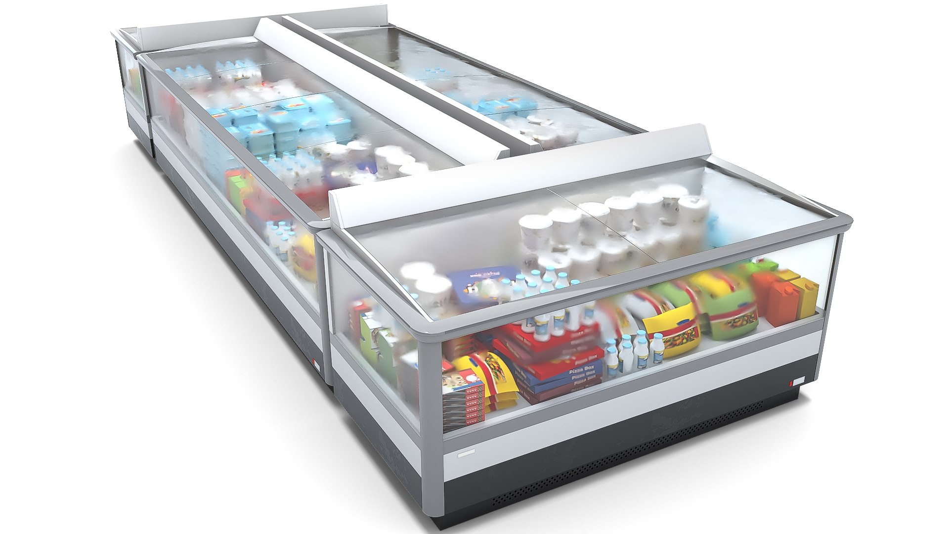 3D Set Of Refrigerated Display Cases Model - TurboSquid 1786400