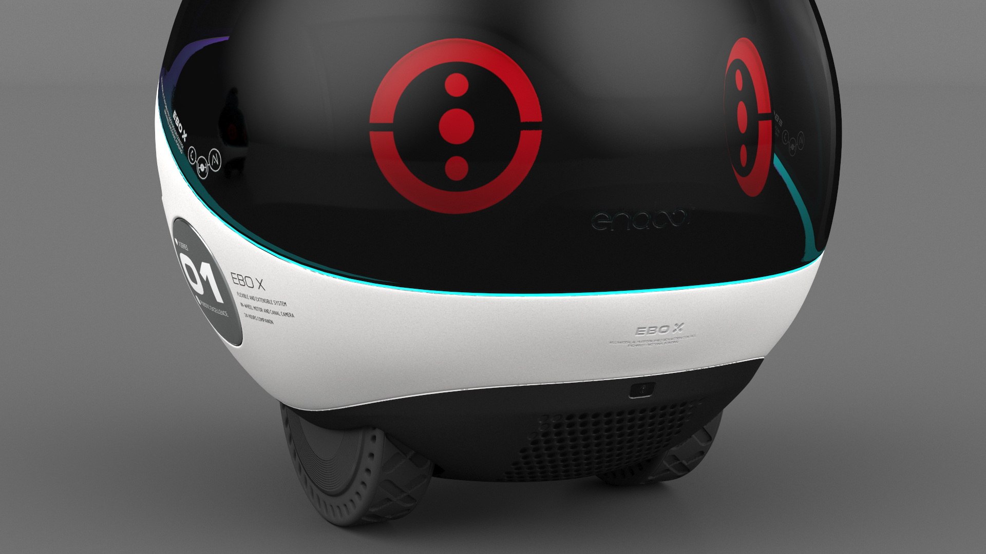 3D Smart Home Robot Enabot EBO X Red - TurboSquid 2132239