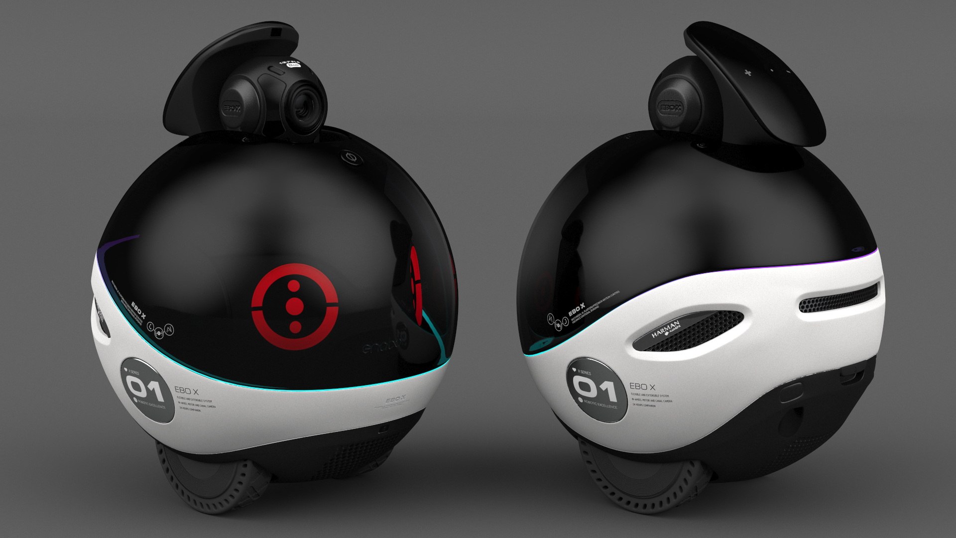 3D Smart Home Robot Enabot EBO X Red - TurboSquid 2132239