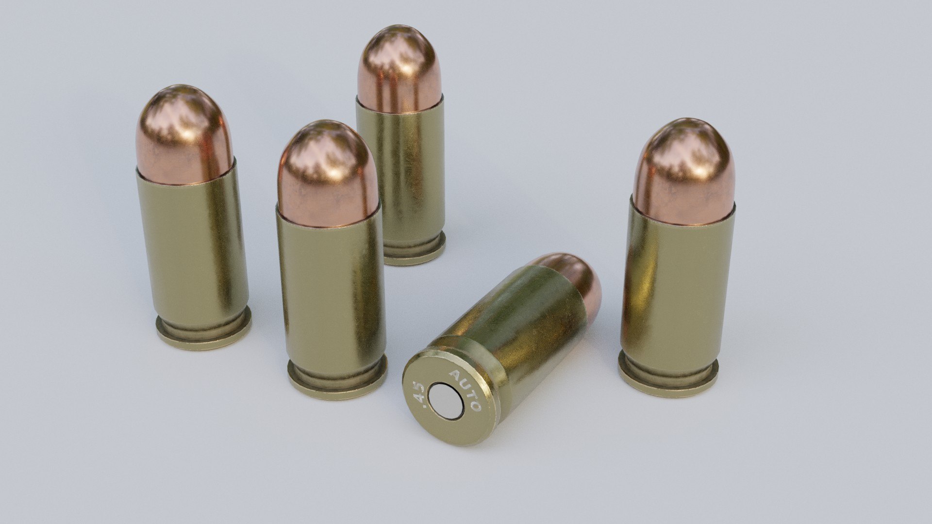 3D model 45 ACP Ammo Bullet and Shell - TurboSquid 1973504