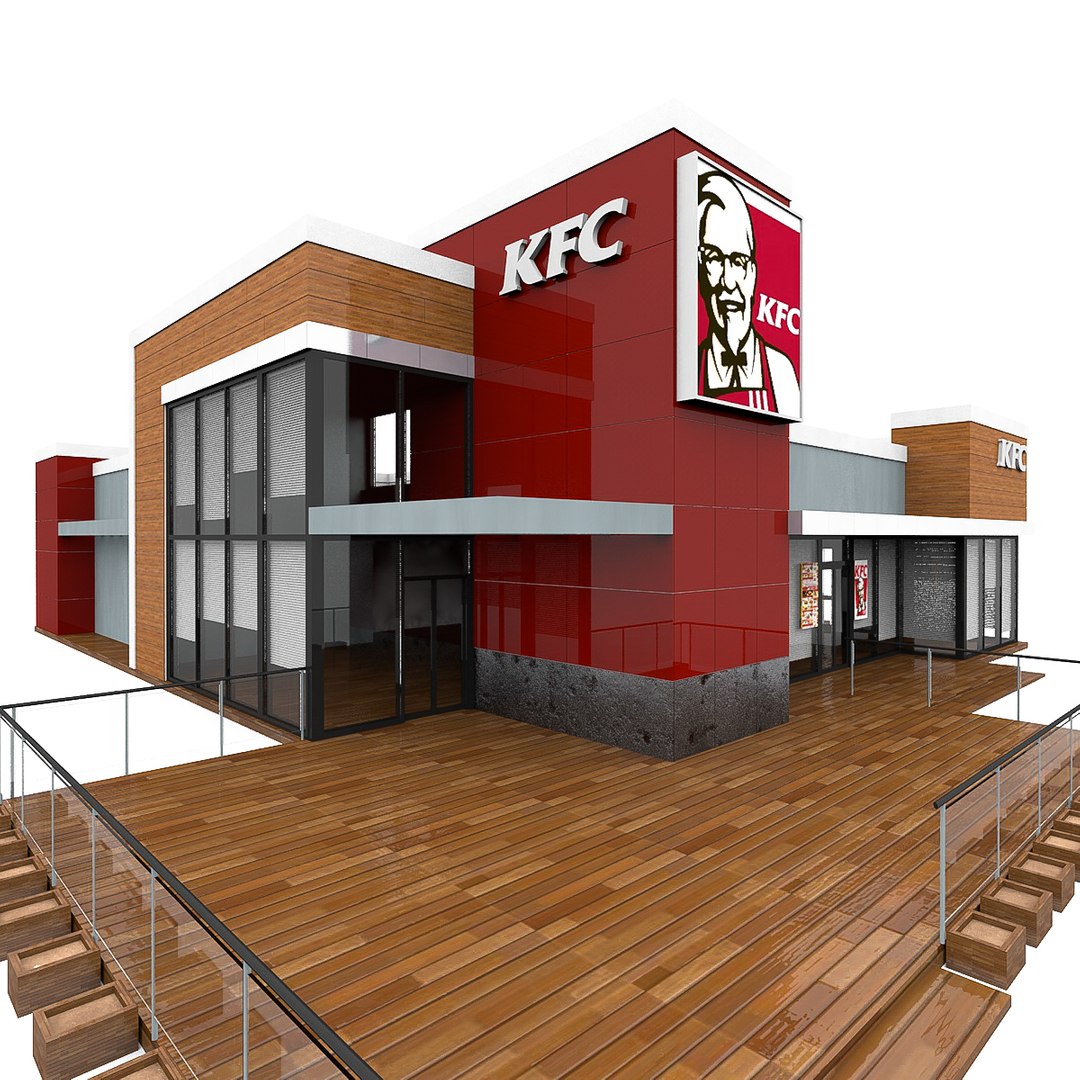 Kfc Restaurant 3d Model