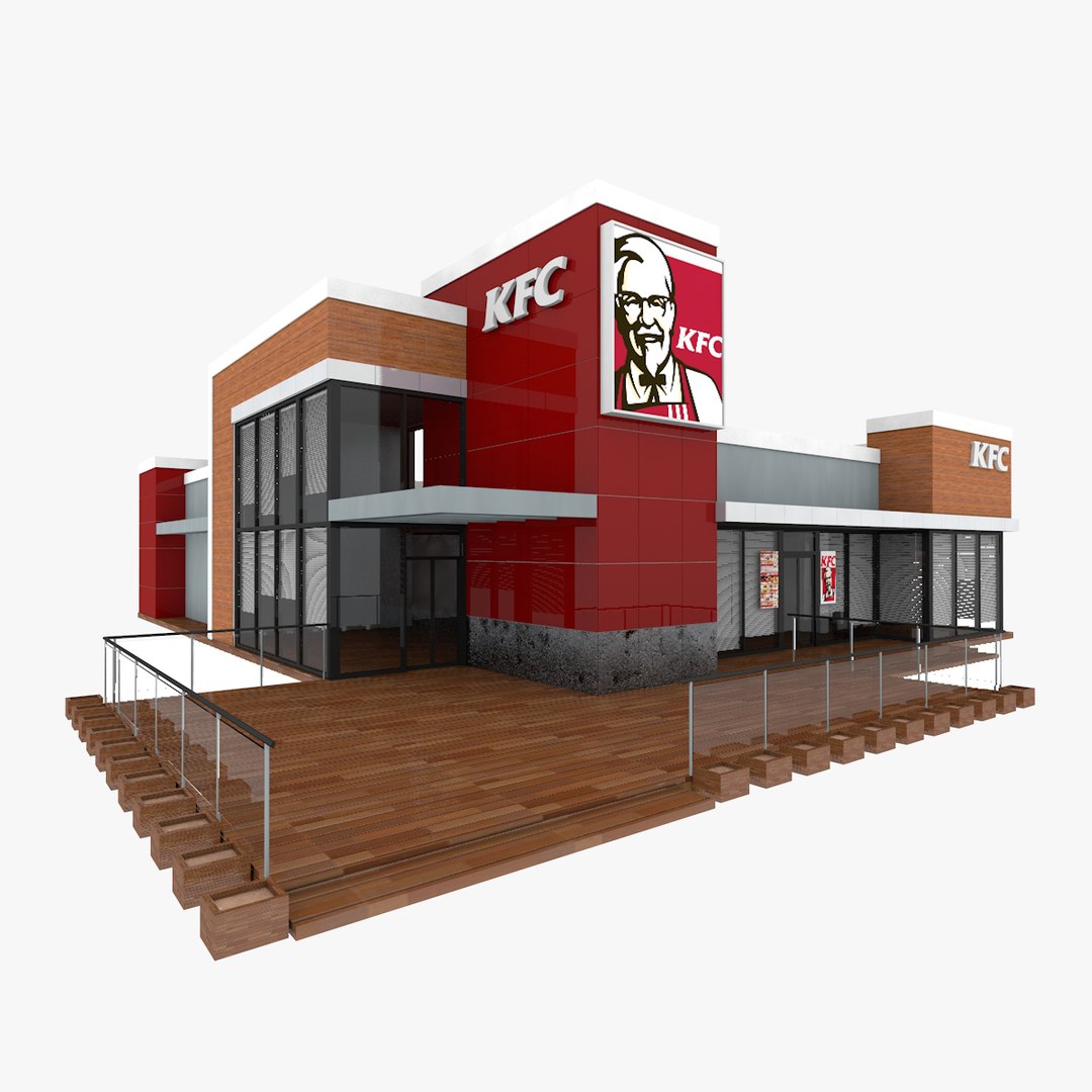 Kfc Restaurant 3d Model