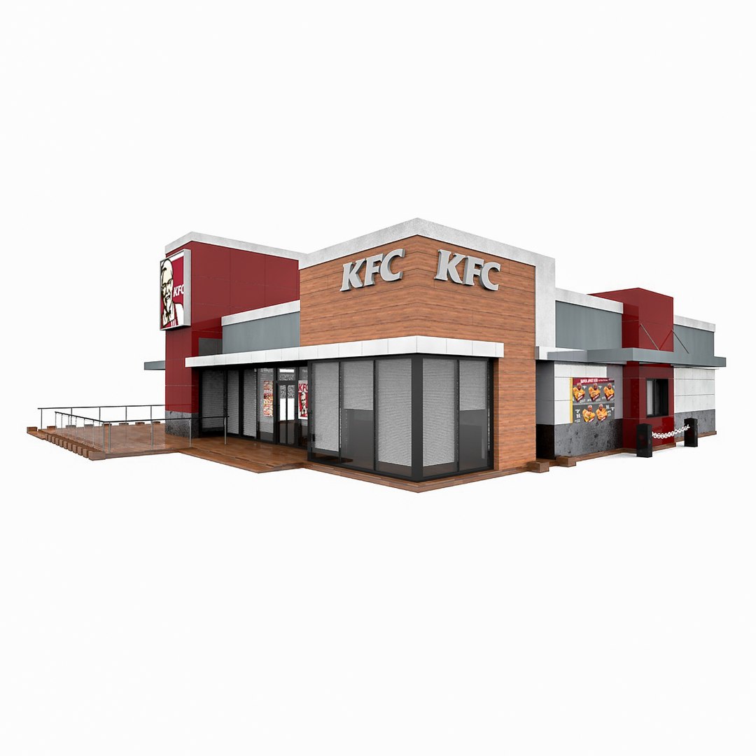 Kfc Restaurant 3d Model