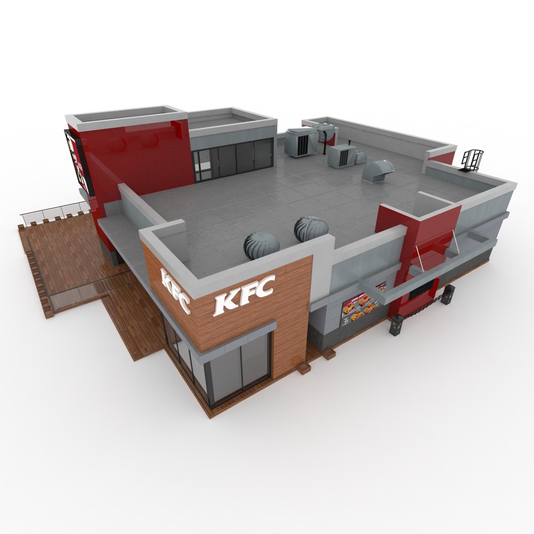 Kfc Restaurant 3d Model