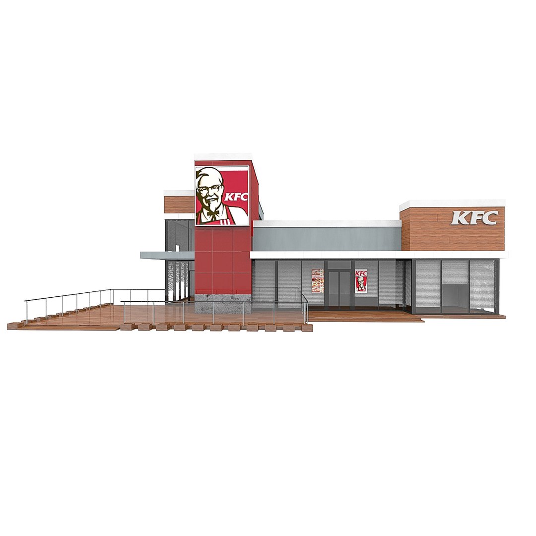 Kfc Restaurant 3d Model