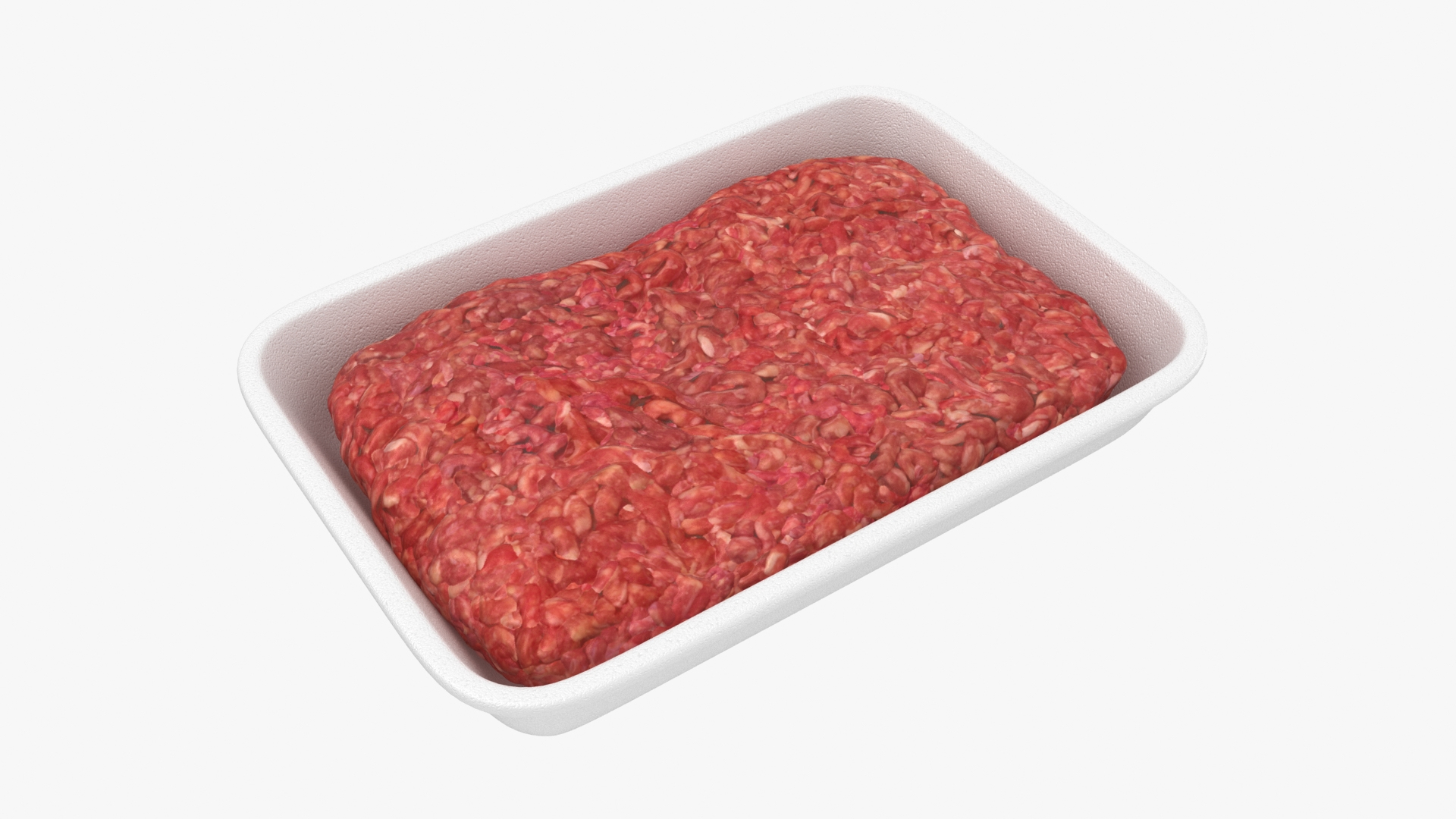 3D Foam Food Tray With Ground Meat Model - TurboSquid 1980434
