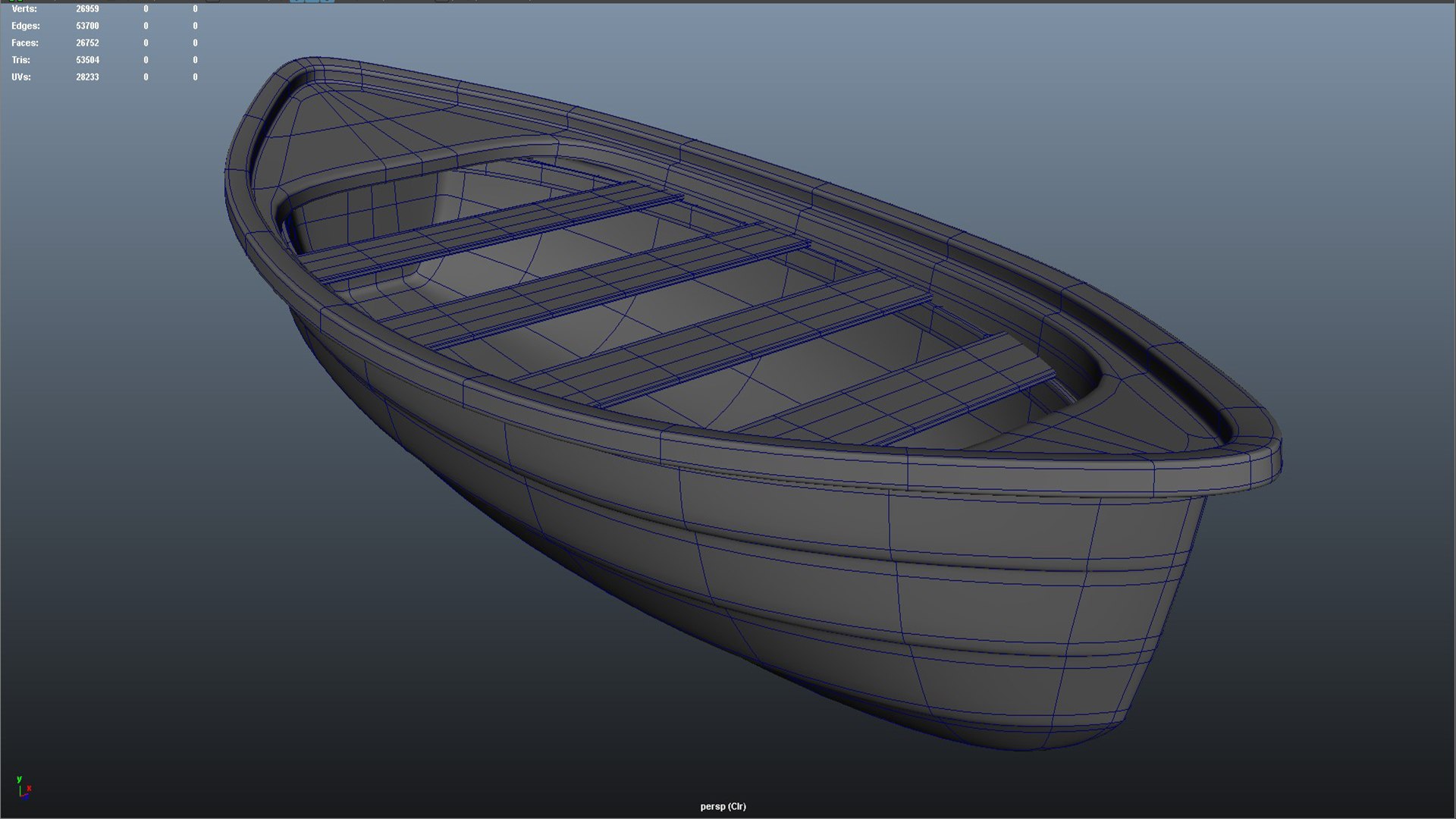 Row Boat 3D Model - TurboSquid 1790612