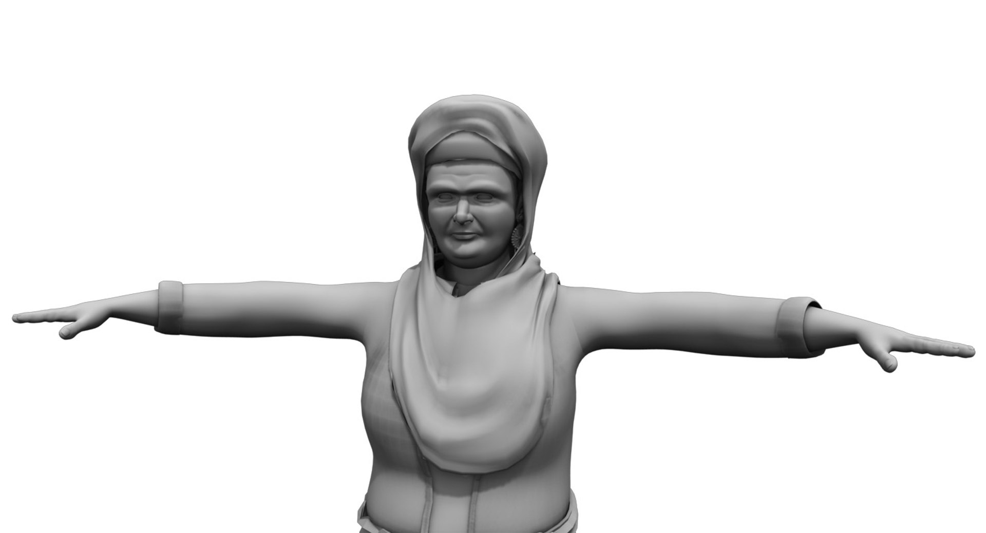 Old Woman 3D Model - TurboSquid 1531774