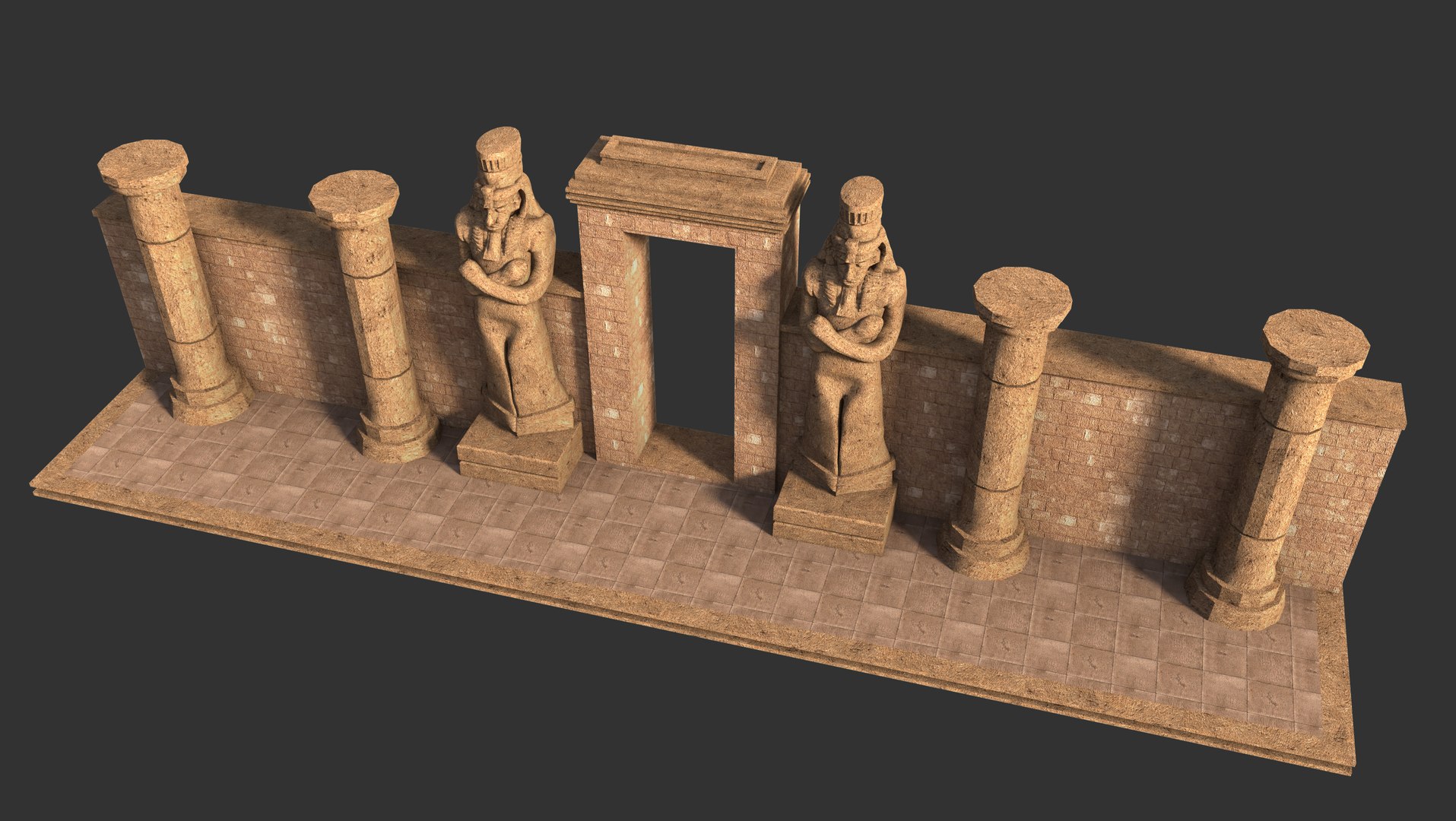 Fantasy Egyptian Gate 3D - TurboSquid 2247928