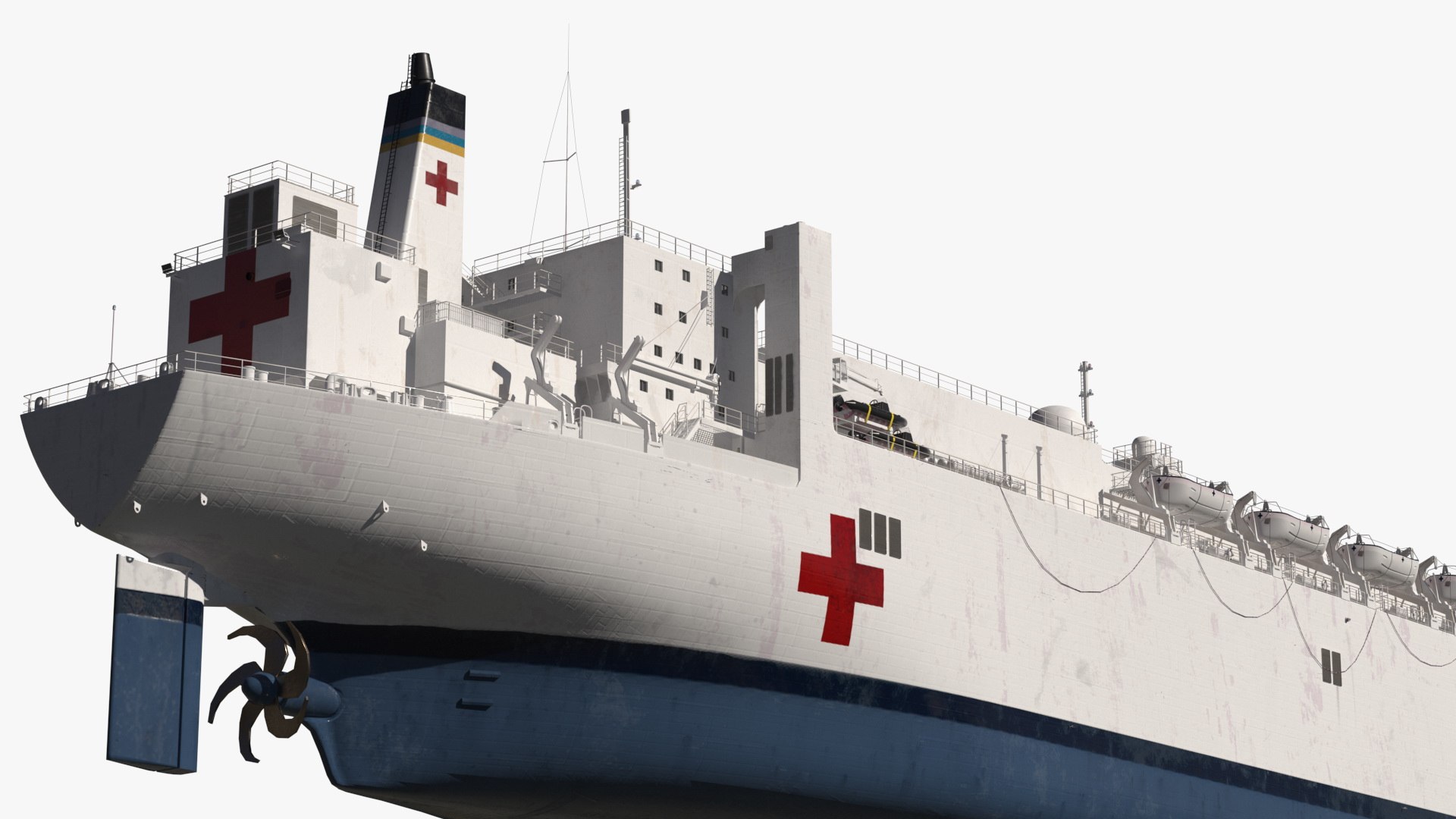 Hospital ship 3D model - TurboSquid 1596671