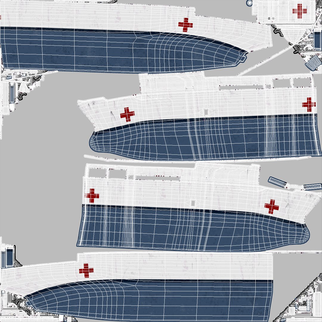 Hospital Ship 3D Model - TurboSquid 1596671