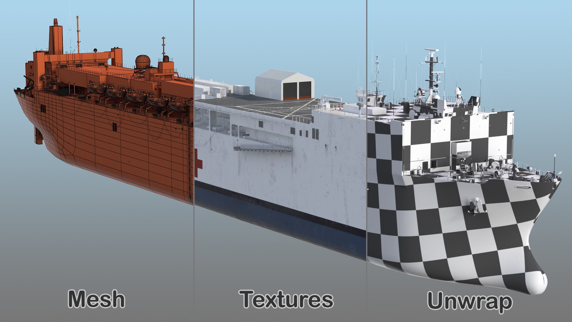 Hospital Ship 3D Model - TurboSquid 1596671