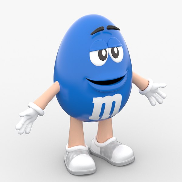 M and Ms Blue Riged 3D - TurboSquid 1860329