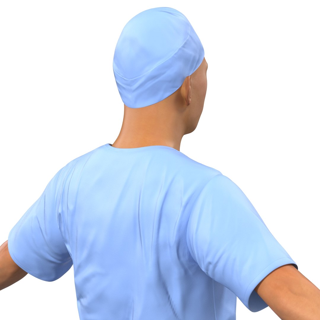male surgeon asian rigged 3d c4d