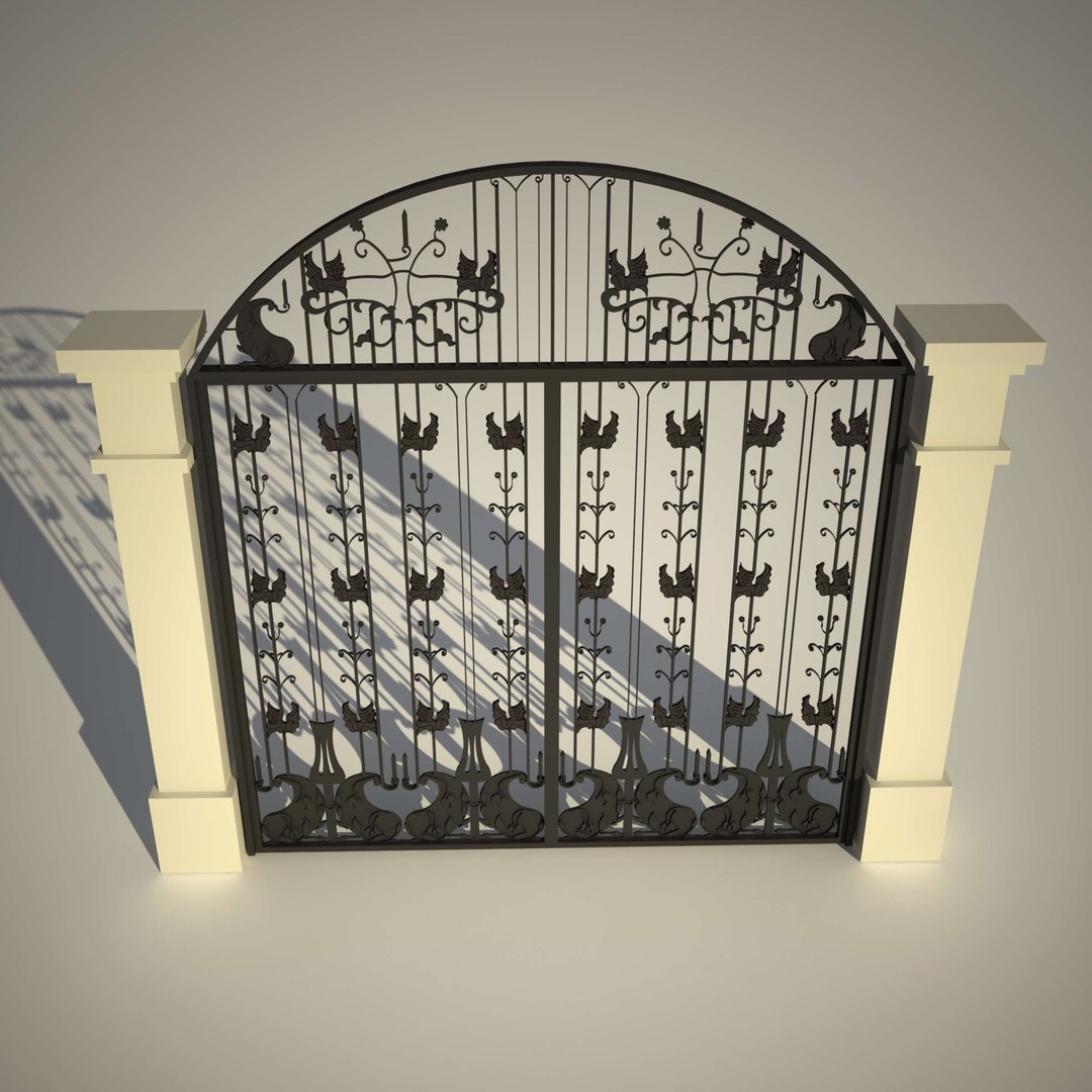 3D Metallic Gate Model - TurboSquid 1334578