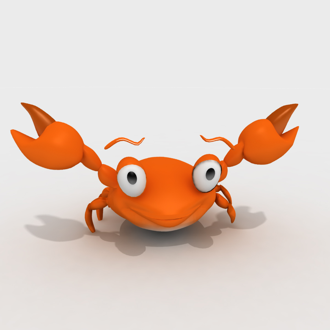 3d model crab animation character