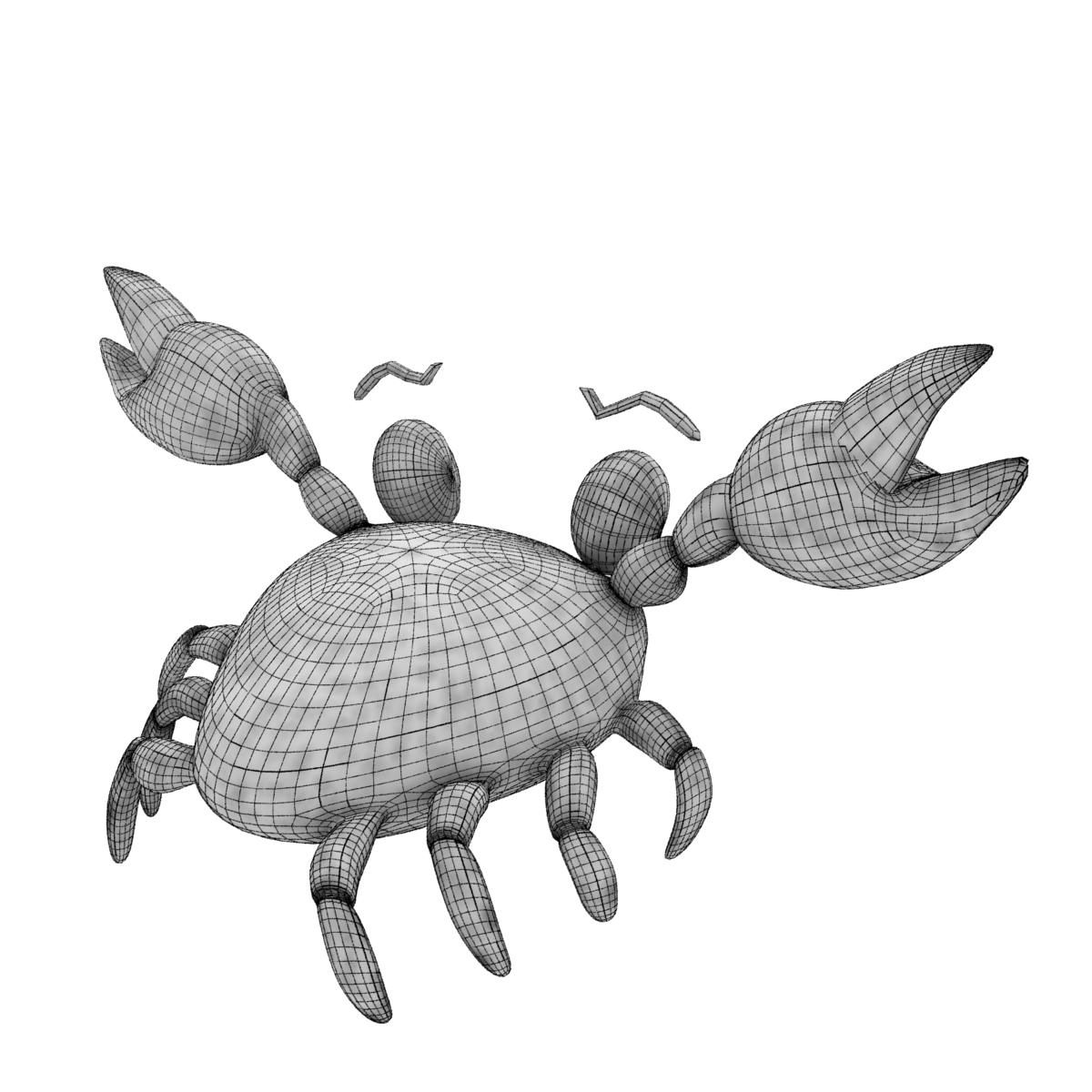 3d model crab animation character