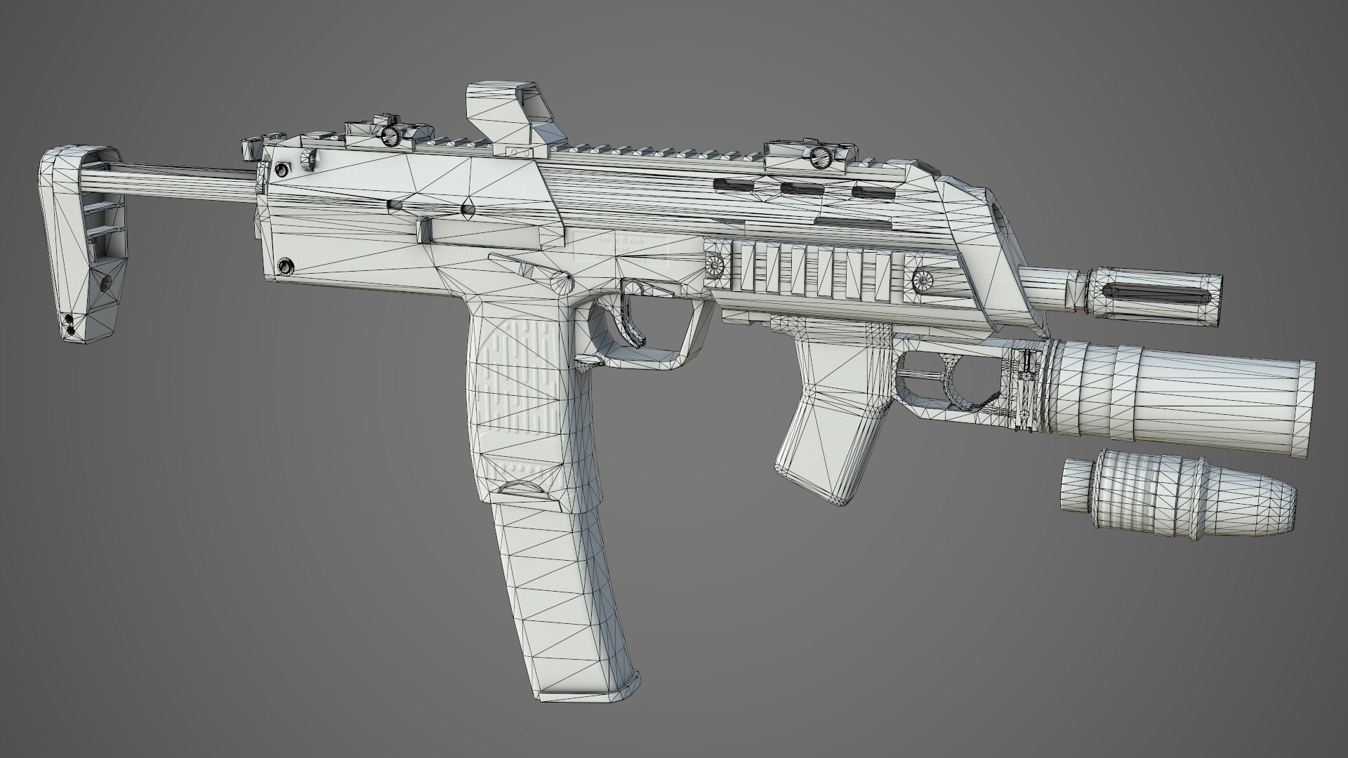 Heckler And Koch MP7A2 With GP-25 Launcher 3D Model - TurboSquid 2067947