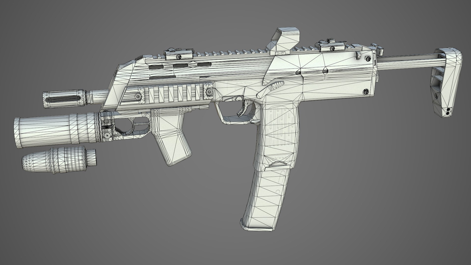 Heckler And Koch MP7A2 With GP-25 Launcher 3D Model - TurboSquid 2067947