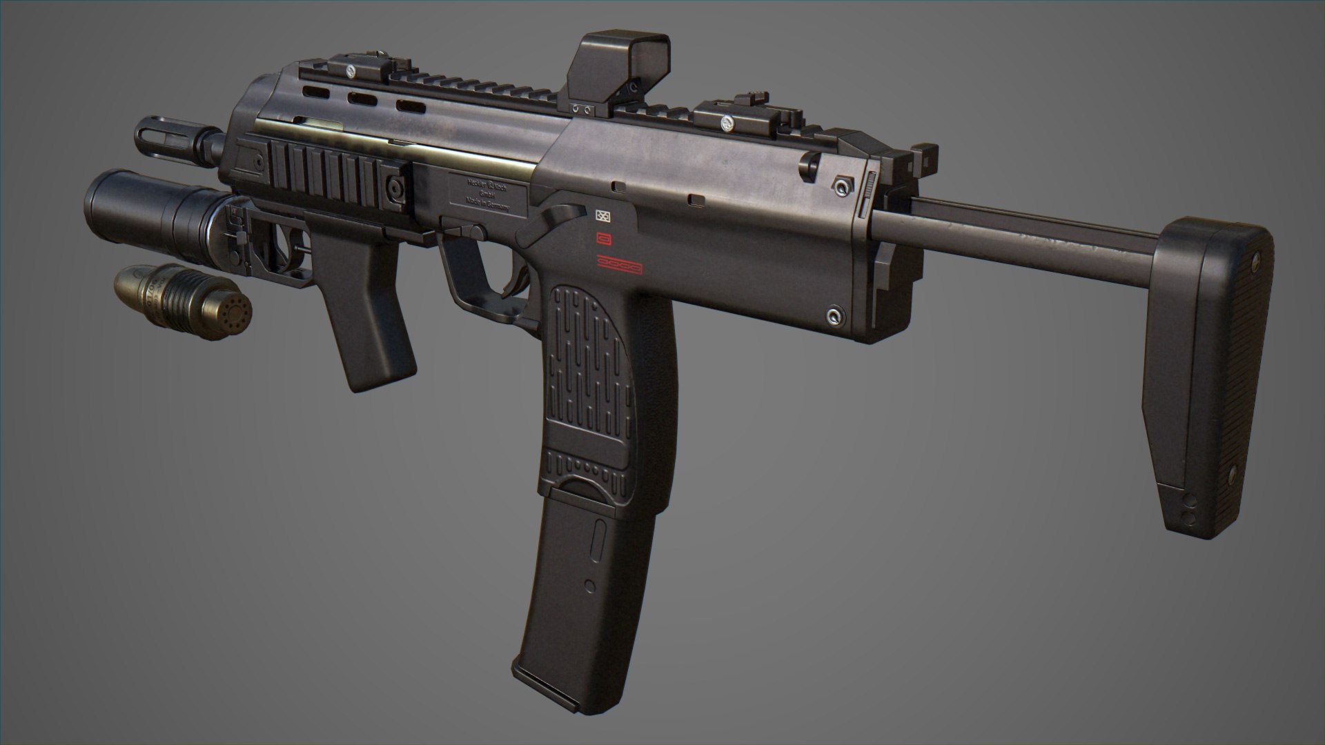 Heckler And Koch MP7A2 With GP-25 Launcher 3D Model - TurboSquid 2067947