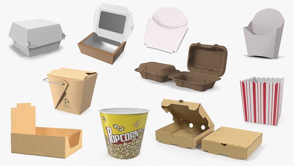 Fast Food Containers Collection 4 model - TurboSquid 1940933