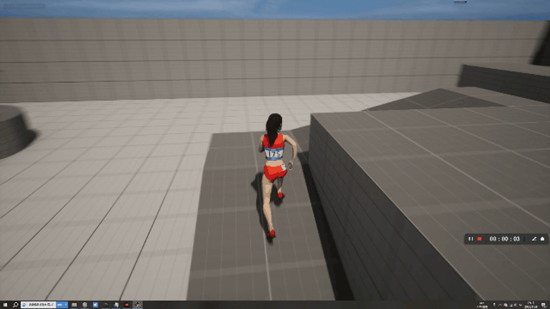 3D Original track and field athletes sprinters female athletes with ...