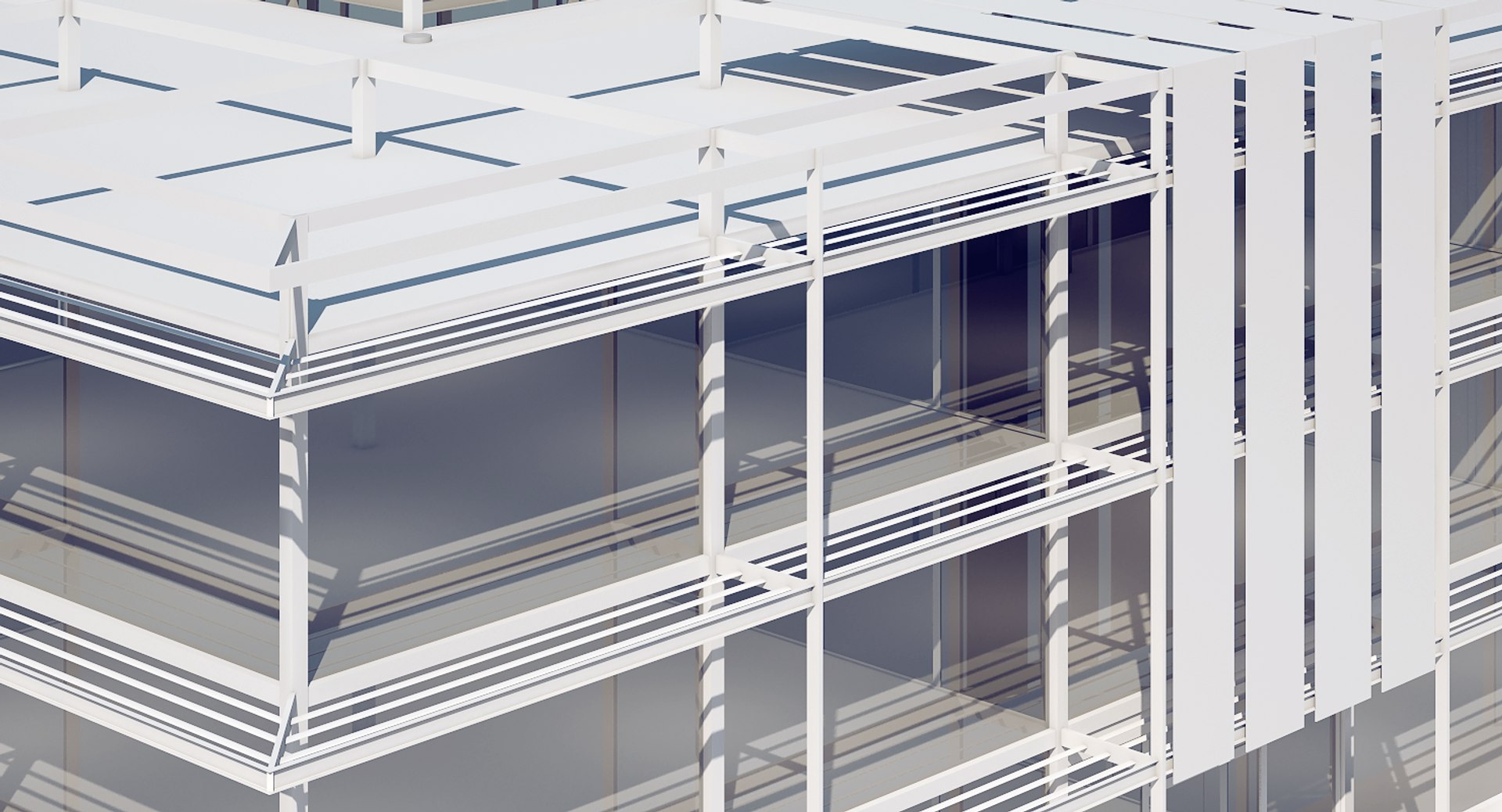 3d Model Modern Glass Office Building