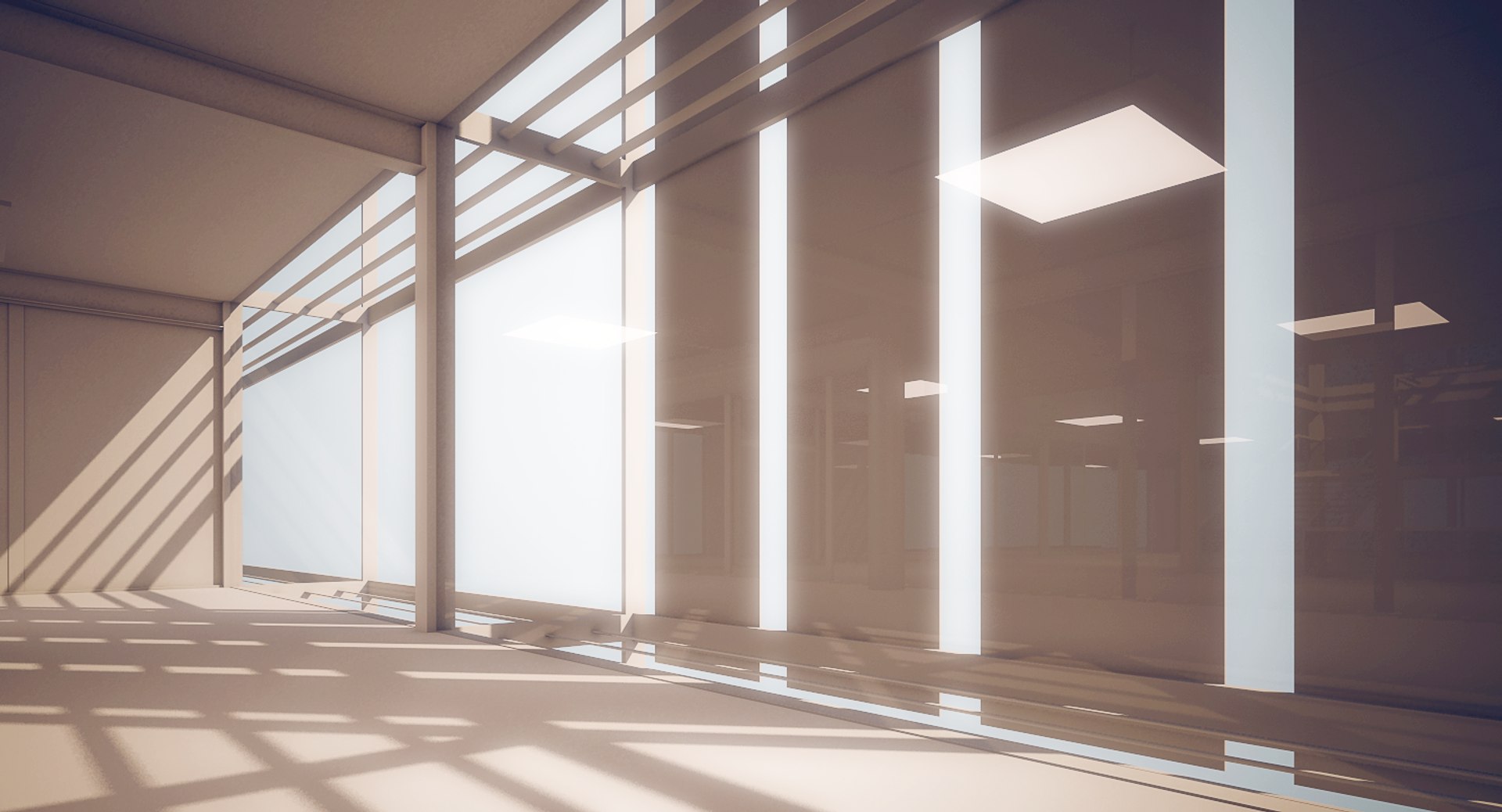 3d Model Modern Glass Office Building