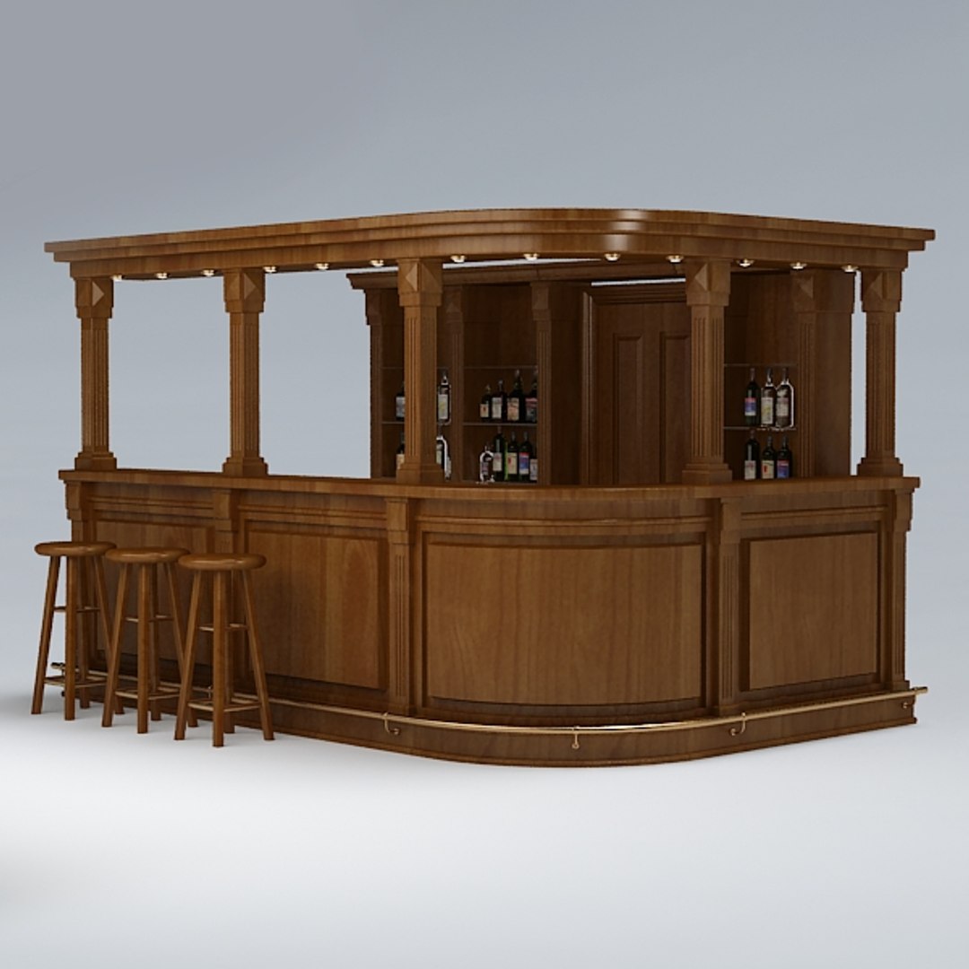 Bar Counter 3d Model