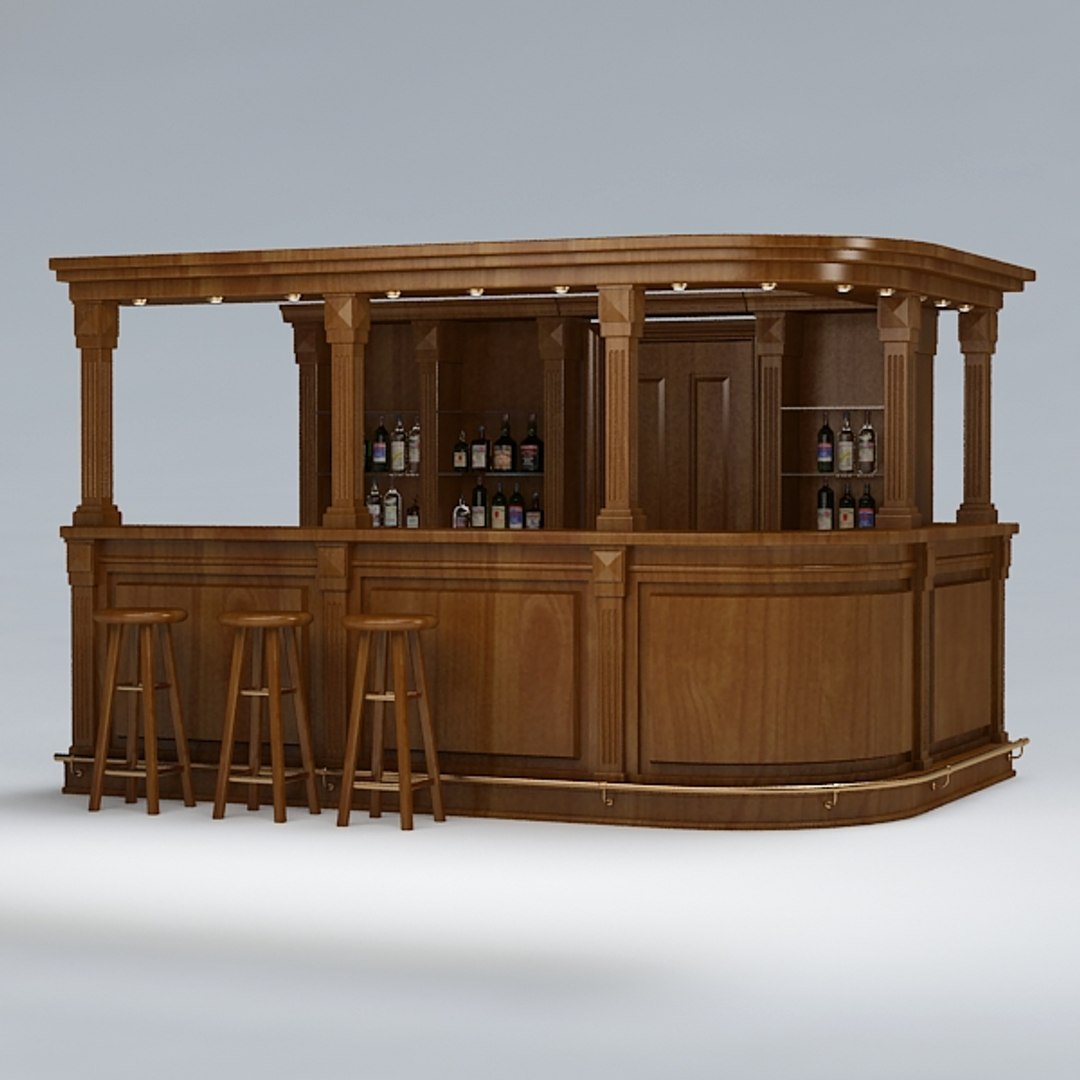Bar Counter 3d Model