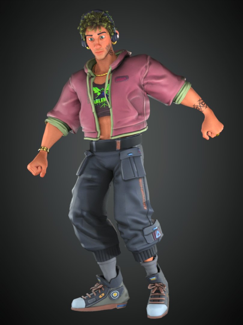 Cartoon Rigged Dancer Style Boy-Tommy Character 3D Model 3D Model ...